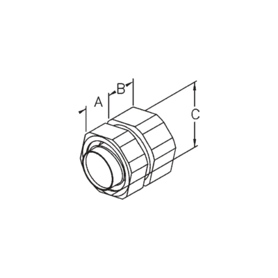 CENTAUR ELECTRICAL CONDUIT COUPLING 3/8" L/T TO RIGID/IMC COMBO CPLG ...