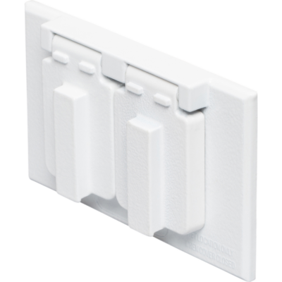1 GANG WEATHERPROOF HORIZONTAL DOUBLE DOOR DUPLEX RECEPTACLE COVER ...